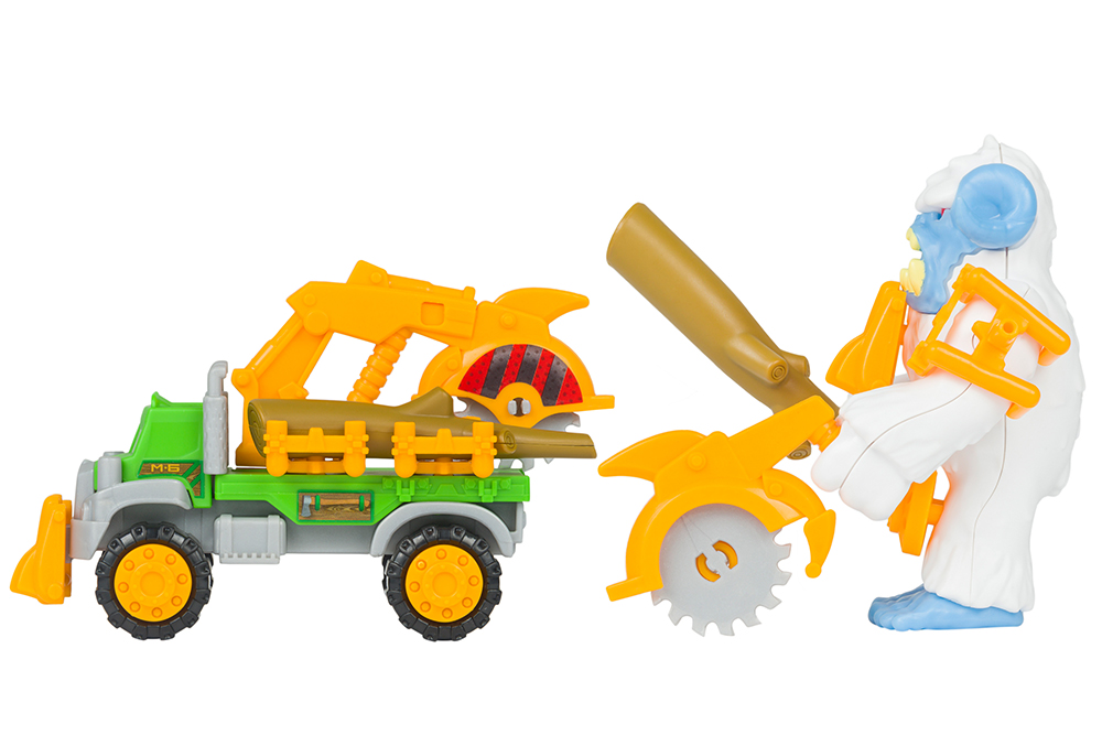 Snap ‘n Play ™ Monsters Attack – white yeti vs. green log truck (4 ...