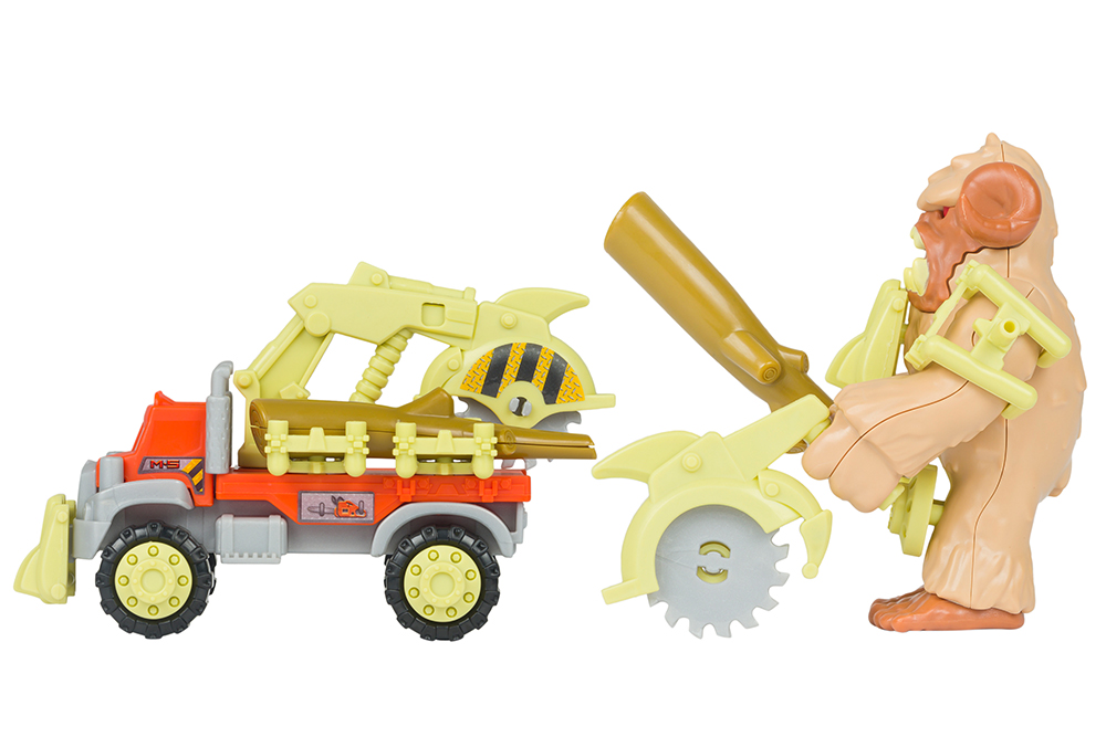 Snap ‘n Play ™ Monsters Attack – tan yeti vs. orange log truck (4 ...